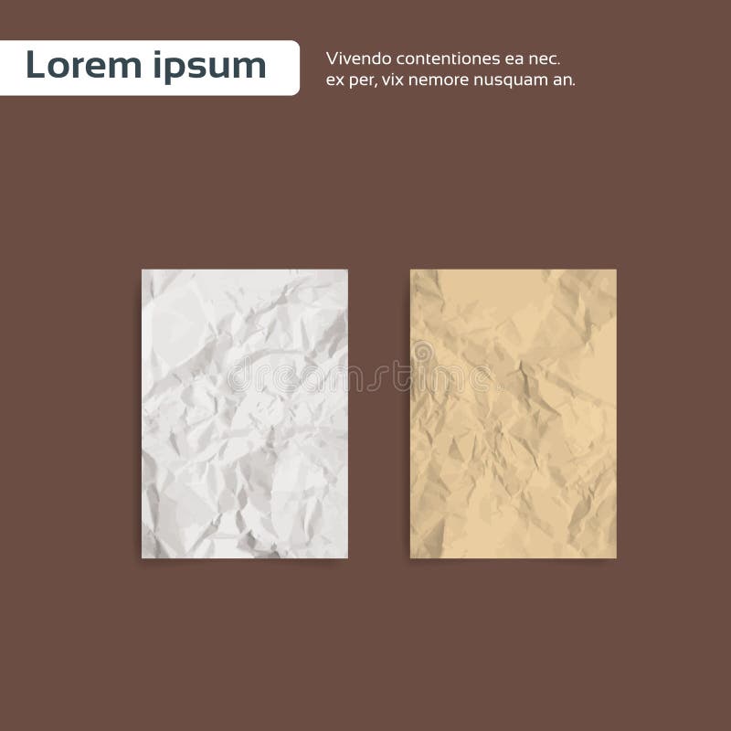 Blank Crumpled Paper Sheet, Empty Page Texture Stock Vector ...