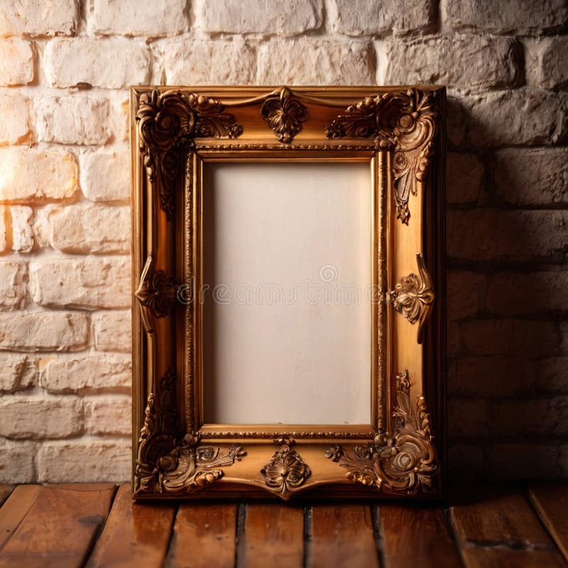 Blank, Empty, Picture Frame Written Message, Hung on Room Wall Stock ...