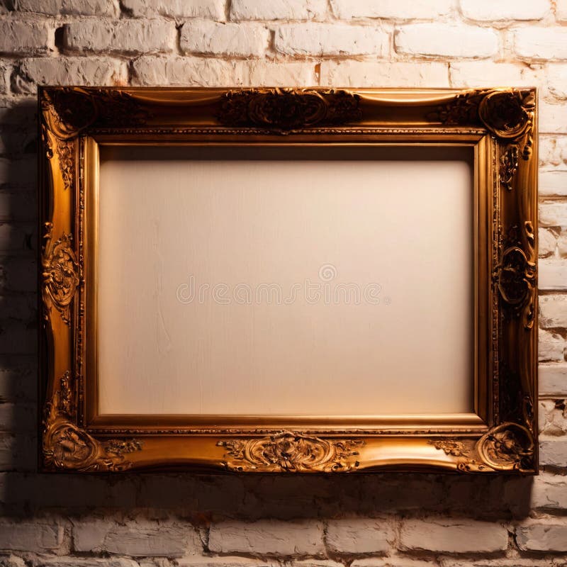 Blank, Empty, Picture Frame Written Message, Hung on Room Wall Stock ...