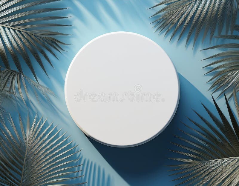 Blank Cylinder Frame for Product Display in 3D Rendered Top View Stock ...