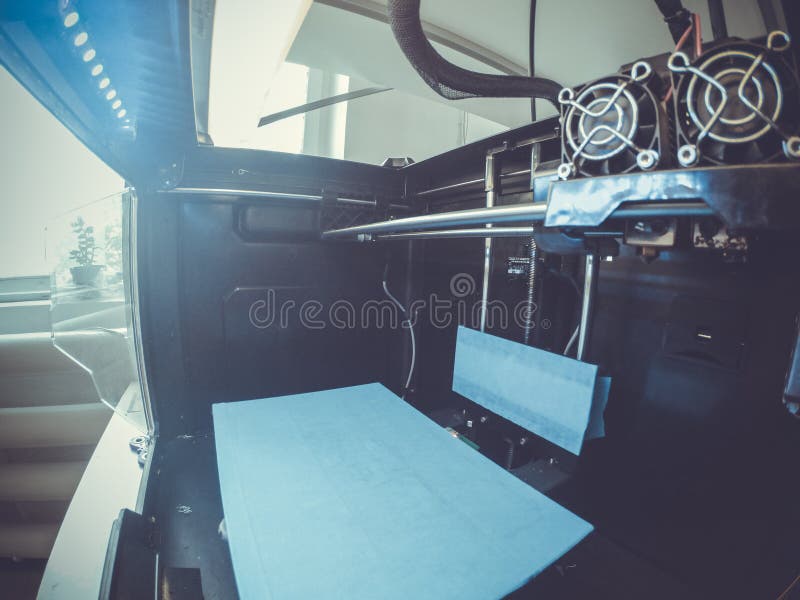 Blank 3d printer inside stock photo. Image of maker - 106604446
