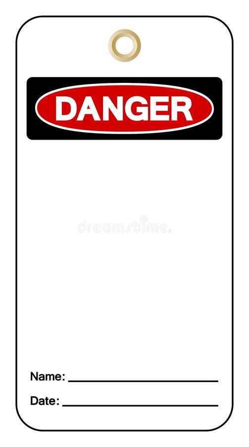 Blank Danger Tag Symbol Sign,Vector Illustration, Isolate on White ...