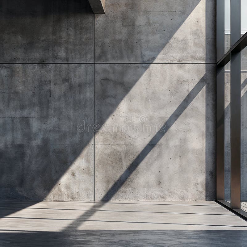 Blank Dark Grey Concrete Texture Wall with Sun Rays from Window Stock ...