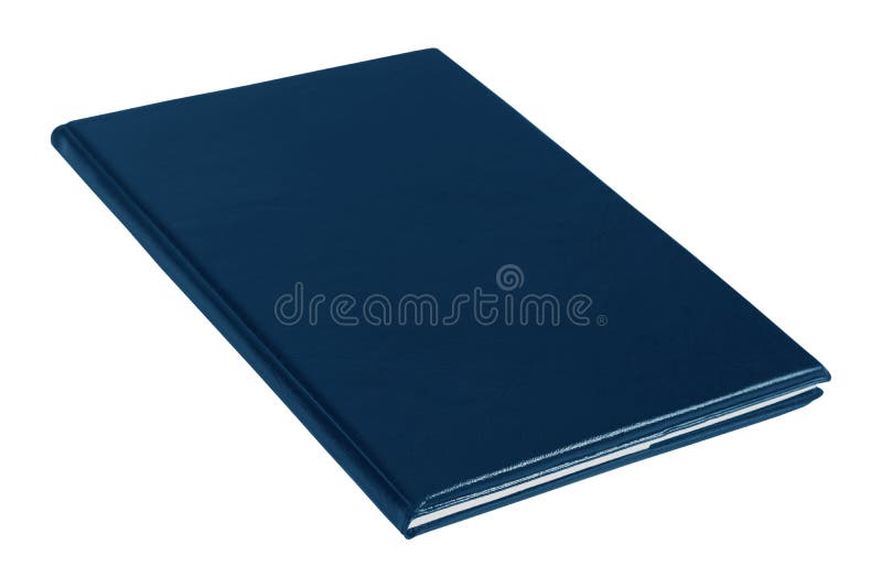 Blank Dark Blue Leather Notebook Isolated on White Background Stock ...