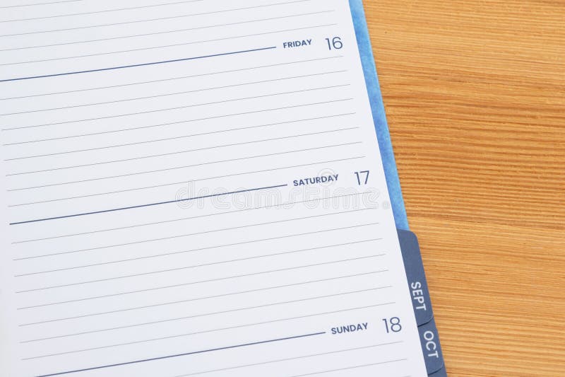 Blank Day Planner on a Desk Stock Photo - Image of reminders, todo ...