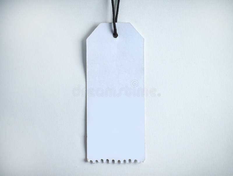 Blank Decorative Tag Made of Cardboard on a White Stock Photo - Image ...