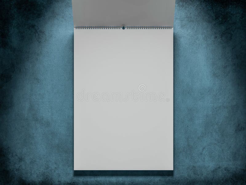 Blank Design Calendar Template with Cover on a Background with S Stock ...