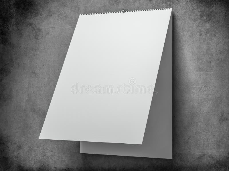 Blank Design Calendar Template with Cover on a Background with S Stock ...