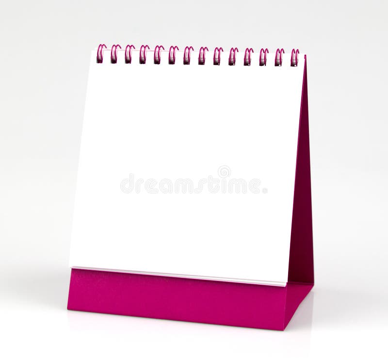 Blank Desk Calendar, Isolated on White Background Stock Photo - Image ...