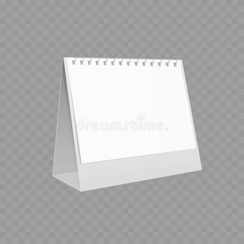Blank Desk Calendar Mockup Vector Stock Vector - Illustration of ...