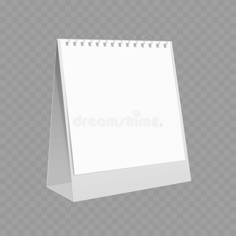 Blank Desk Calendar Mockup Vector Stock Vector - Illustration of ...