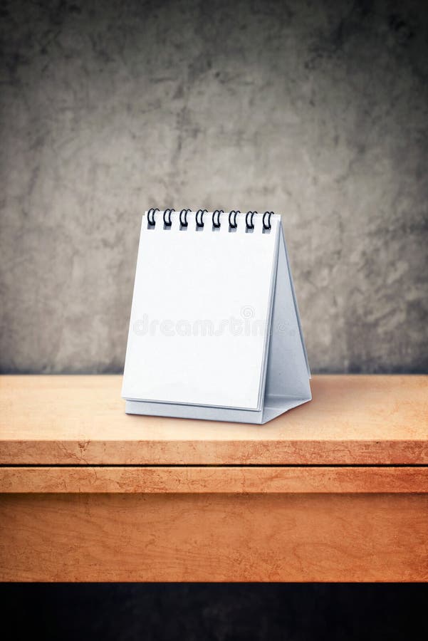 Blank Desk Calendar at Office Table Stock Image - Image of desk, office ...