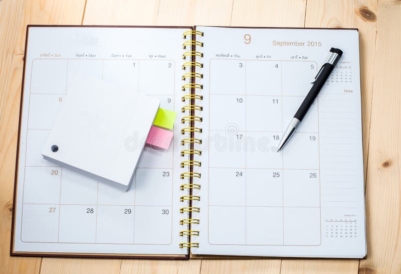 Blank Desktop Calendar with Memo Stock Photo - Image of organize, blank ...