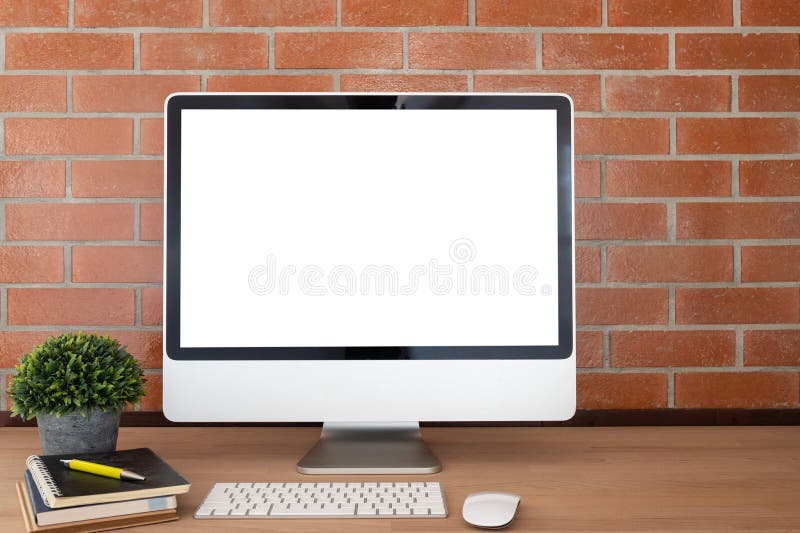 Blank desktop computer stock photo. Image of monitor - 118049514