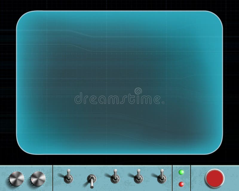 Blank Device Screen with Dashboard and Buttons Stock Vector ...