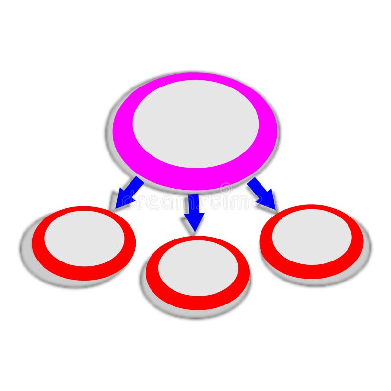 Blank Diagram of Classification with Three Branche. Stock Illustration ...