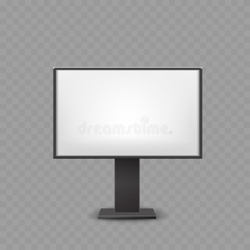 Blank Digital Billboard Advertising Stand with Empty Display Mockup ...