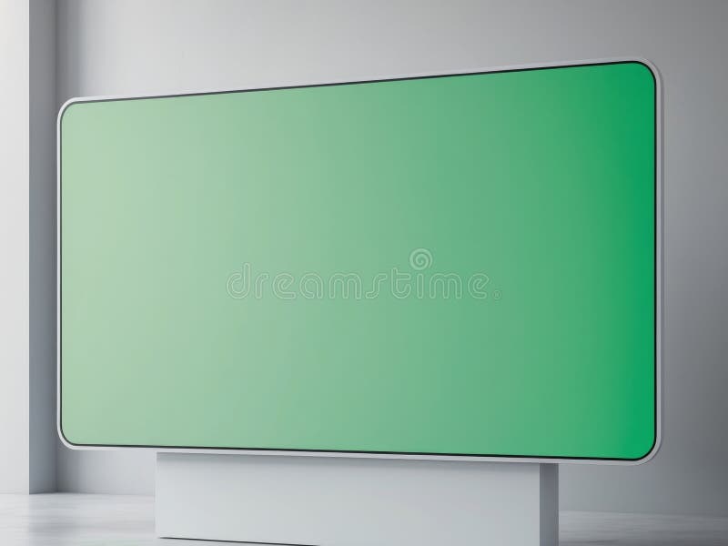 Blank Digital Billboard Mockup with Green Screen for Advertising ...