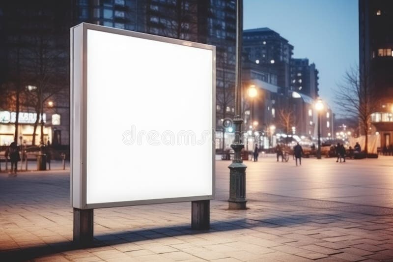 Blank Digital Signage Screen in a Public Place, Ideal for Customization ...