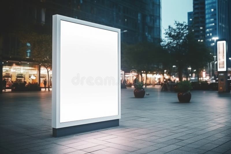 Blank Digital Signage Screen in a Public Place, Ideal for Customization ...