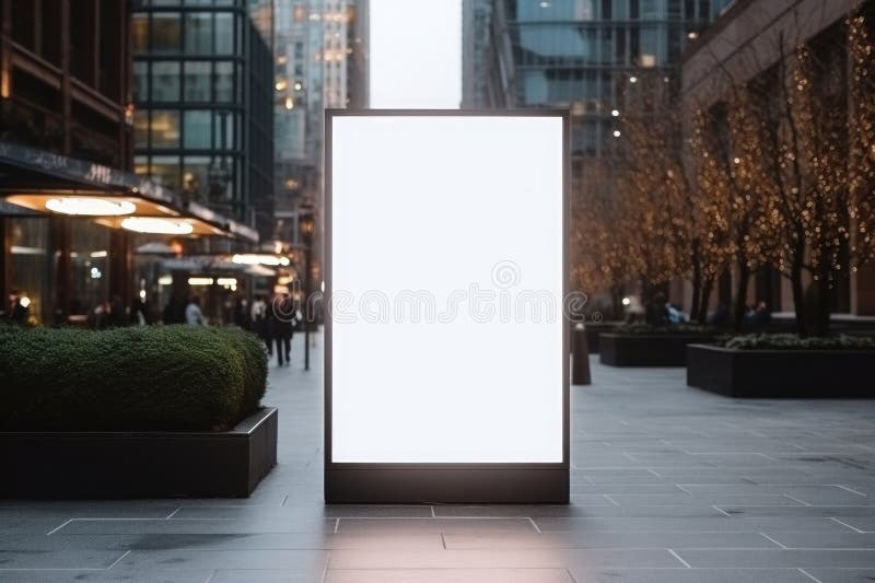 Blank Digital Signage Screen in a Public Place, Ideal for Customization ...