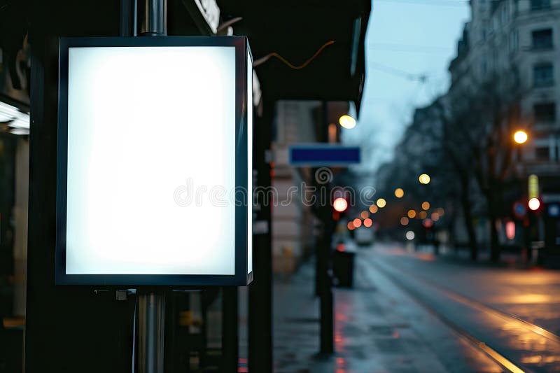 Blank Digital Signage Screen in a Public Place, Ideal for Customization ...