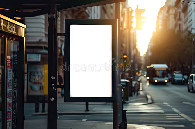 Blank Digital Signage Screen in a Public Place, Ideal for Customization ...