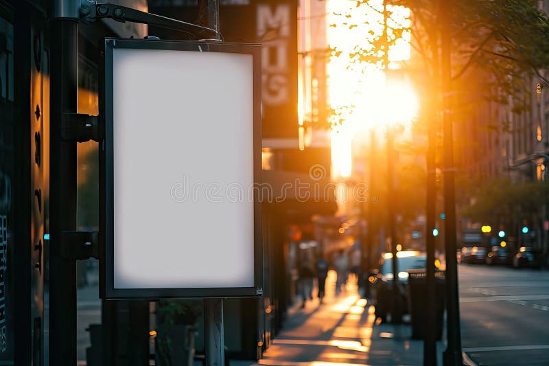 Blank Digital Signage Screen in a Public Place, Ideal for Customization ...