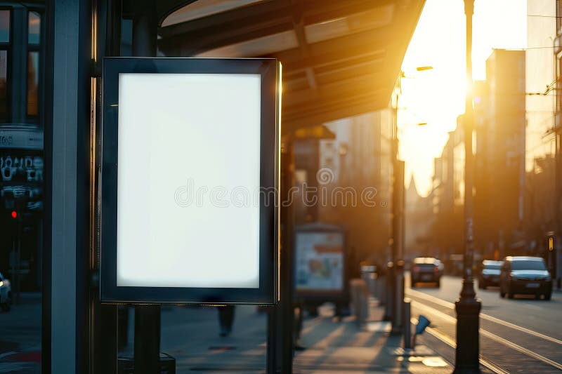 Blank Digital Signage Screen in a Public Place, Ideal for Customization ...