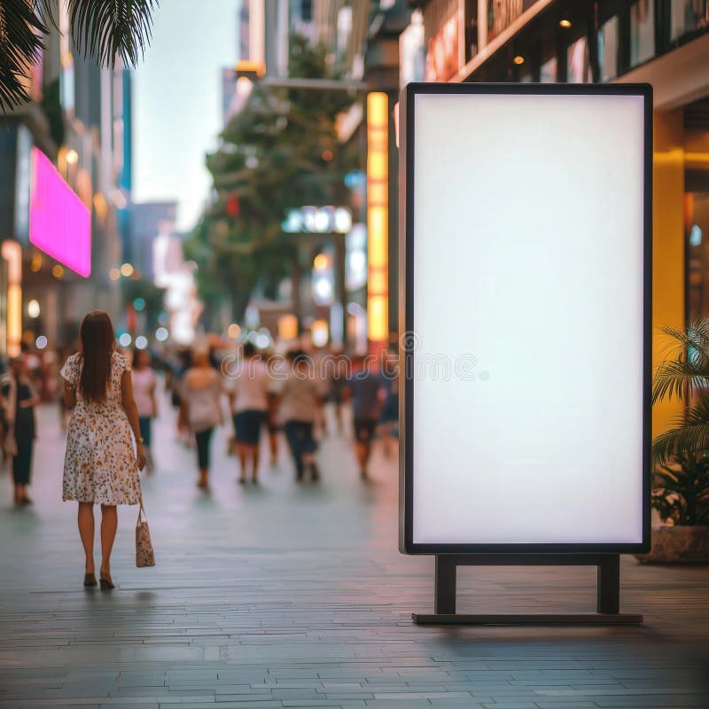 Blank Digital Signage Screen in a Public Space Ideal for Customization ...