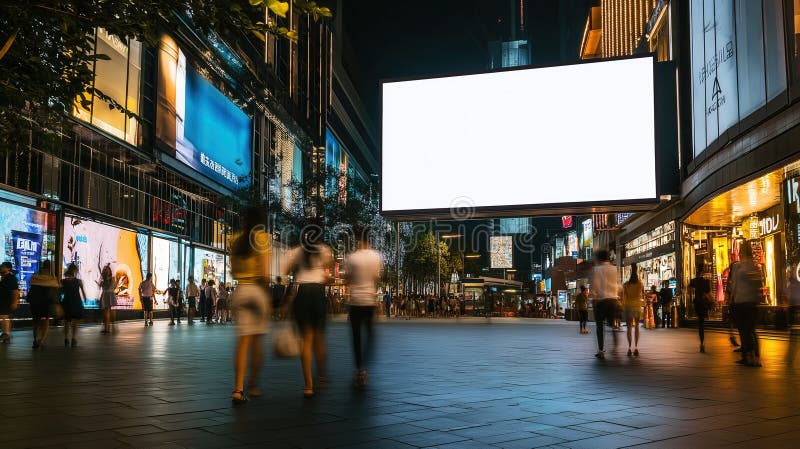Blank Digital Signage Screen in a Public Space Ideal for Customization ...
