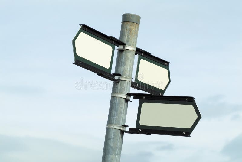 Blank direction sign stock image. Image of empty, askew - 162589