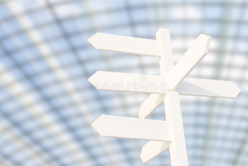 Blank Direction Sign in Hall Stock Image - Image of banner, airport ...