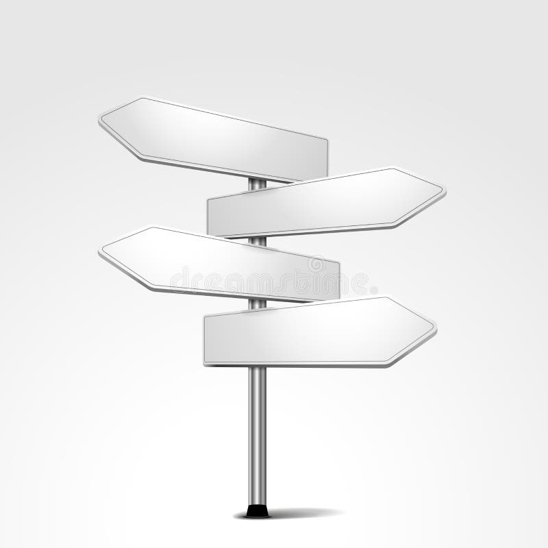 Blank Direction Sign stock illustration. Illustration of ...