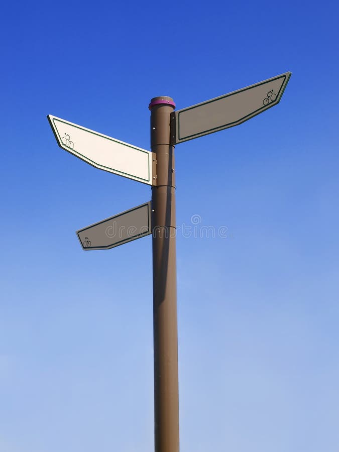 Blank direction signpost stock photo. Image of metal - 11995468