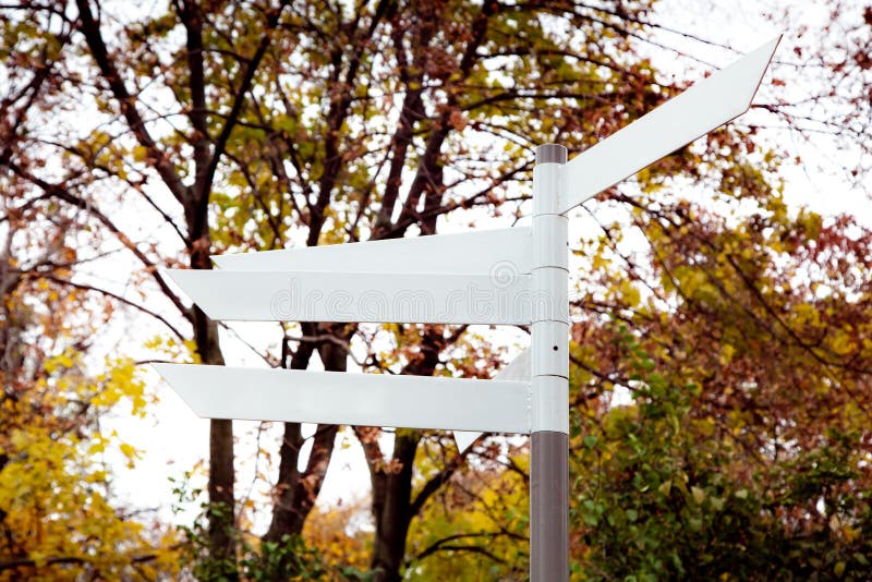 Blank direction signpost stock photo. Image of guidepost - 52528184