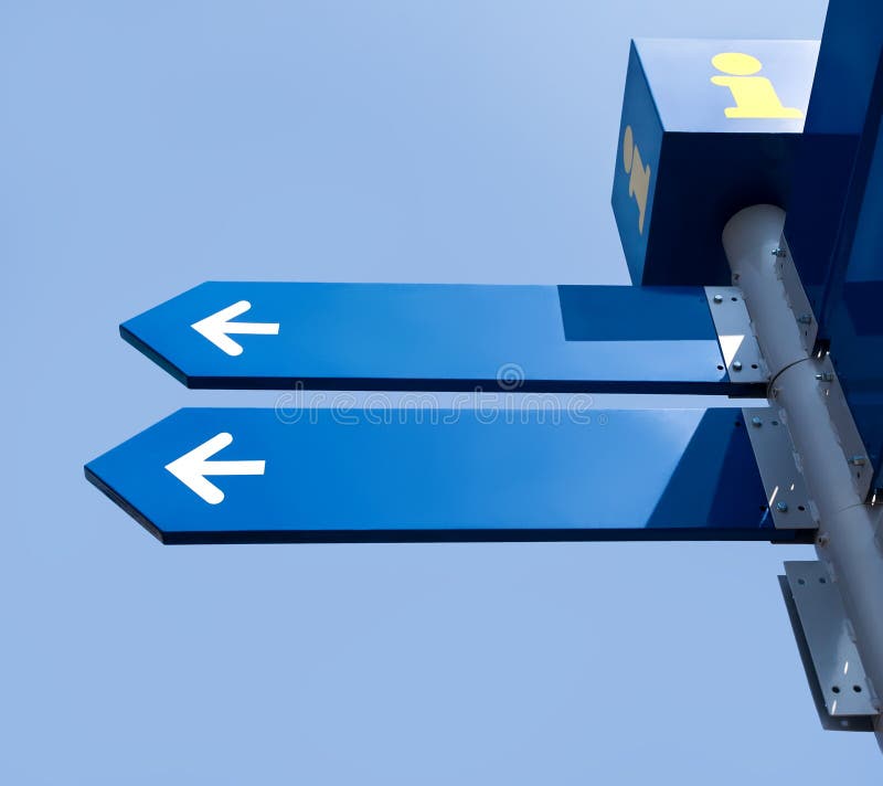 Blank Directional Road Signs Stock Image - Image of empty, blank: 26862541