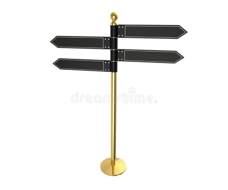 Blank Directional Road Signs. Direction Indicator Stock Illustration ...