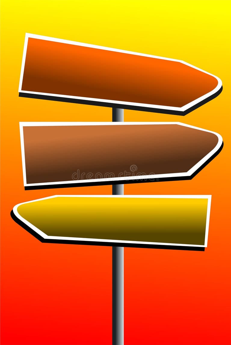Blank Directional Sign Stock Illustrations – 13,238 Blank Directional ...