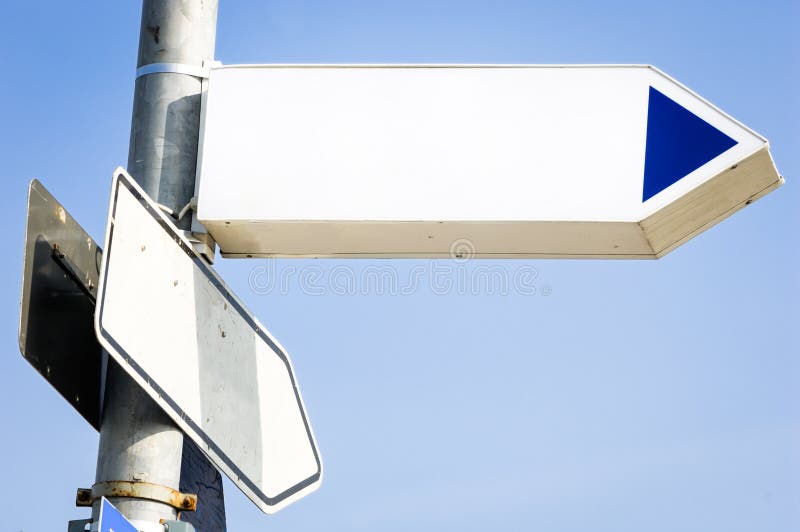 Blank directional sign stock image. Image of rundown - 28408851