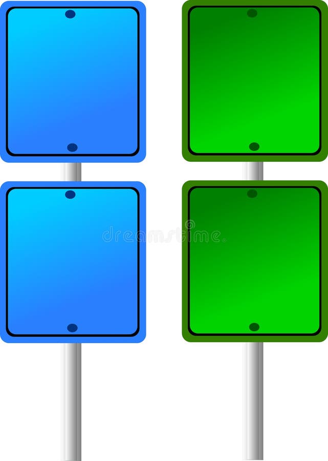 Blank Directional Sign 8 stock illustration. Illustration of arrow ...