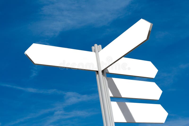 Blank Directional Sign Post Stock Photo - Image of post, space: 11775346