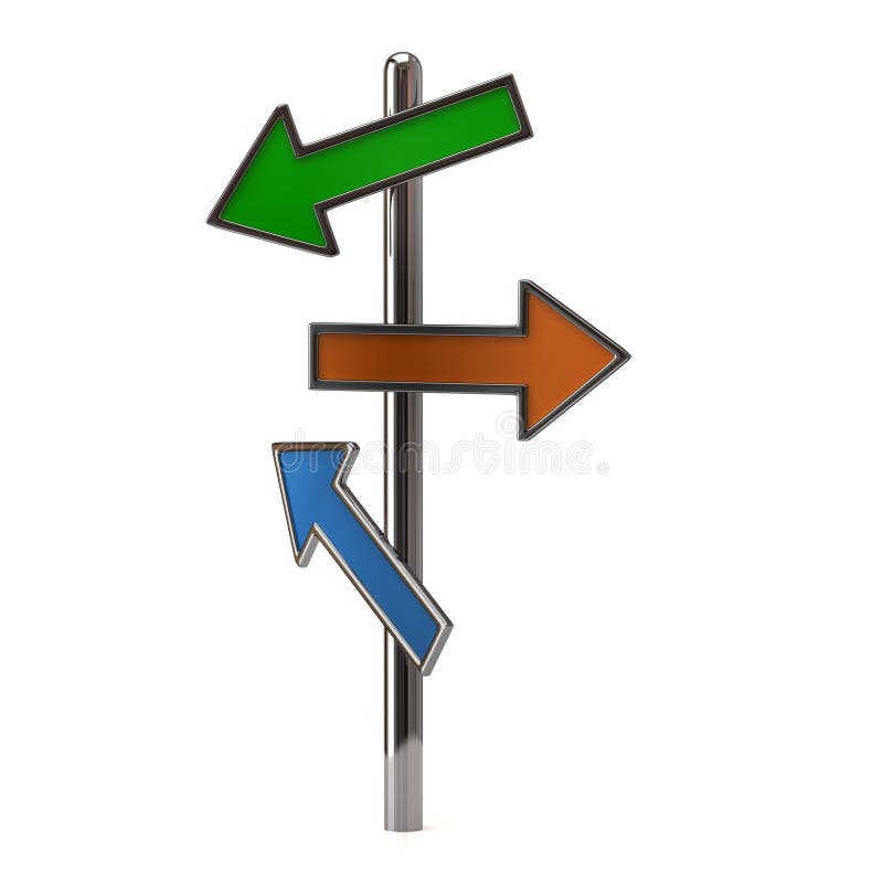 Blank directional signs stock illustration. Illustration of element ...