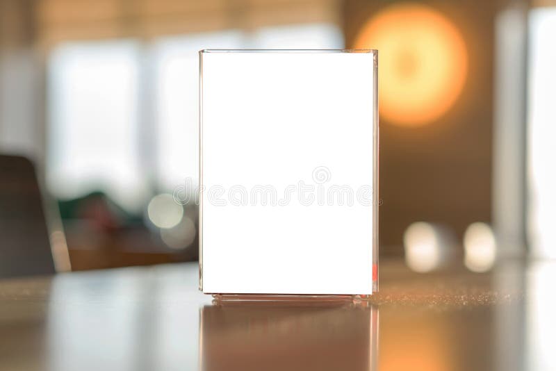 Blank Display on Counter of Bar or Restaurant Stock Image - Image of ...