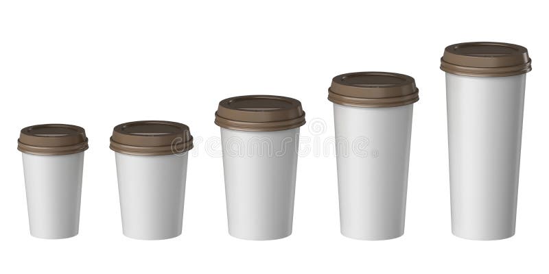 Blank Disposable Cup with Cover, Extra, Small, Medium, Large Stock ...