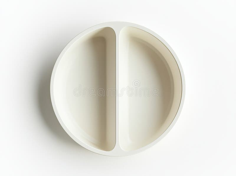 The Blank Divided Compartment Food Tray Plate Template is Shown in this ...