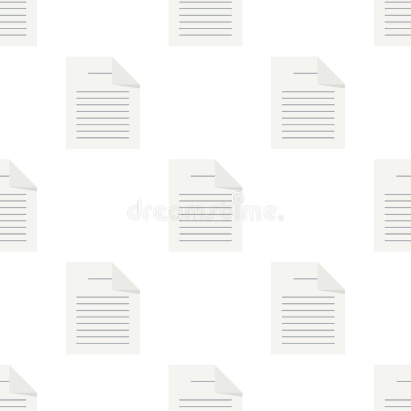 Blank Document Flat Icon Seamless Pattern Stock Vector - Illustration ...