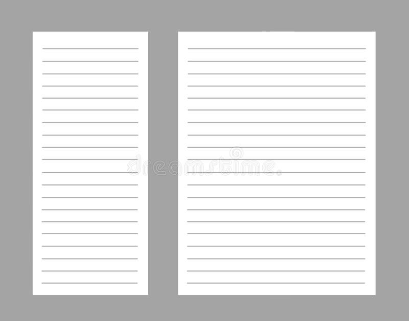 Blank Document Pages with Lined Paper Stock Illustration - Illustration ...
