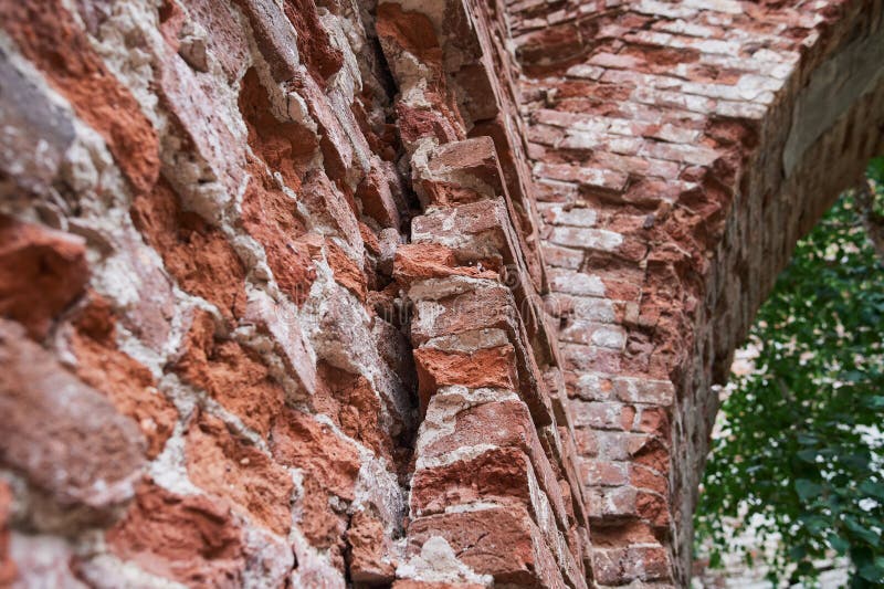 Decaying Old Brick and Mortar Wall Stock Photo - Image of time ...