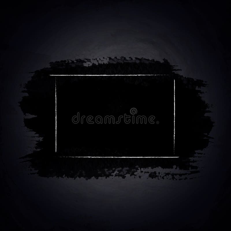 Blank Drawing Empty Frame on Chalkboard Background Stock Illustration ...
